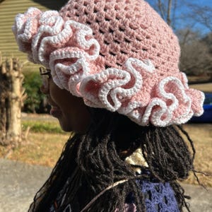 Ruffled Granny Square Bucket Hat - Etsy