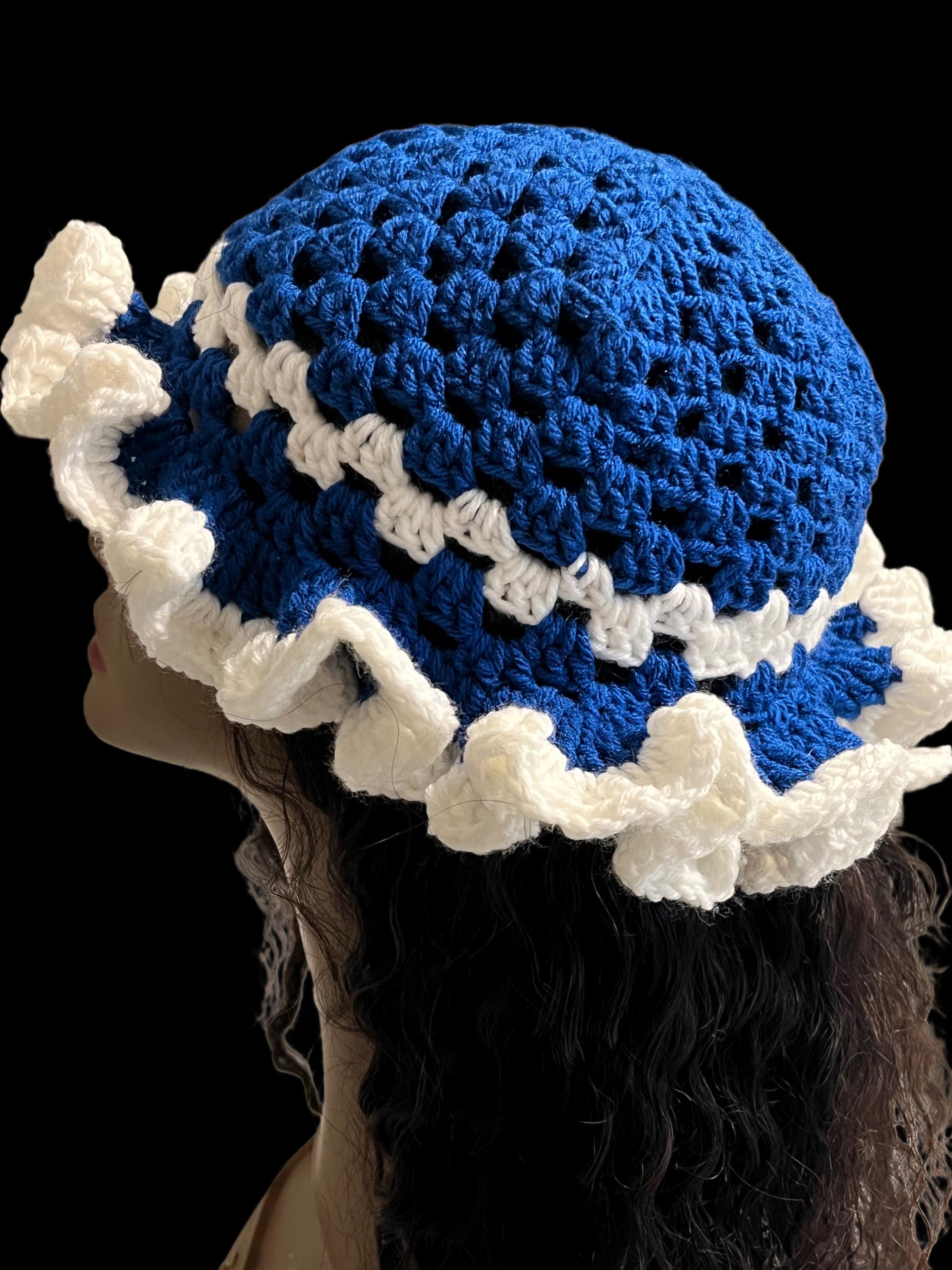 Ruffled Granny Square Bucket Hat Inspired by Zeta Phi Beta - Etsy