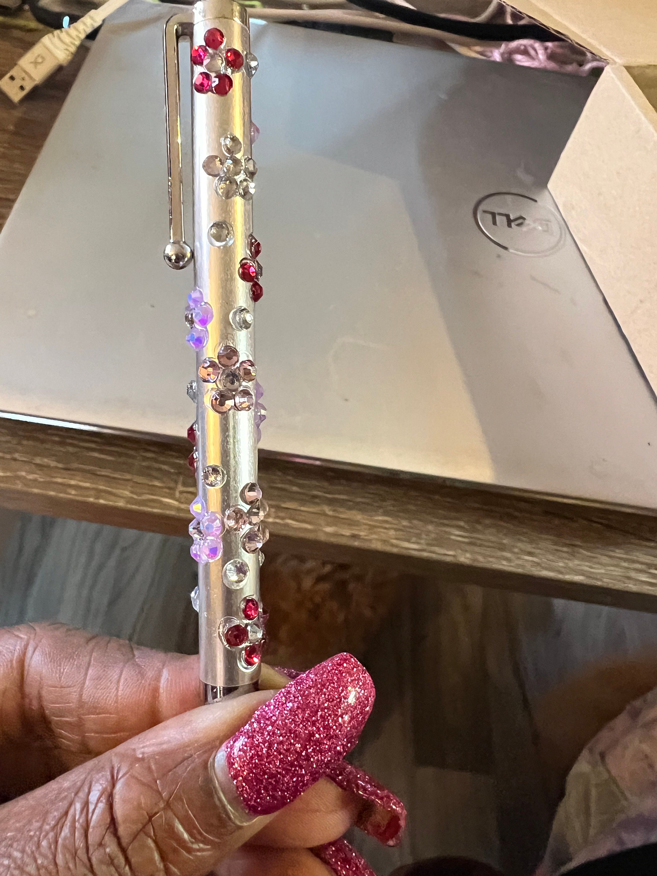 Stylus Pens With Crystal Flowers in Silver - Etsy