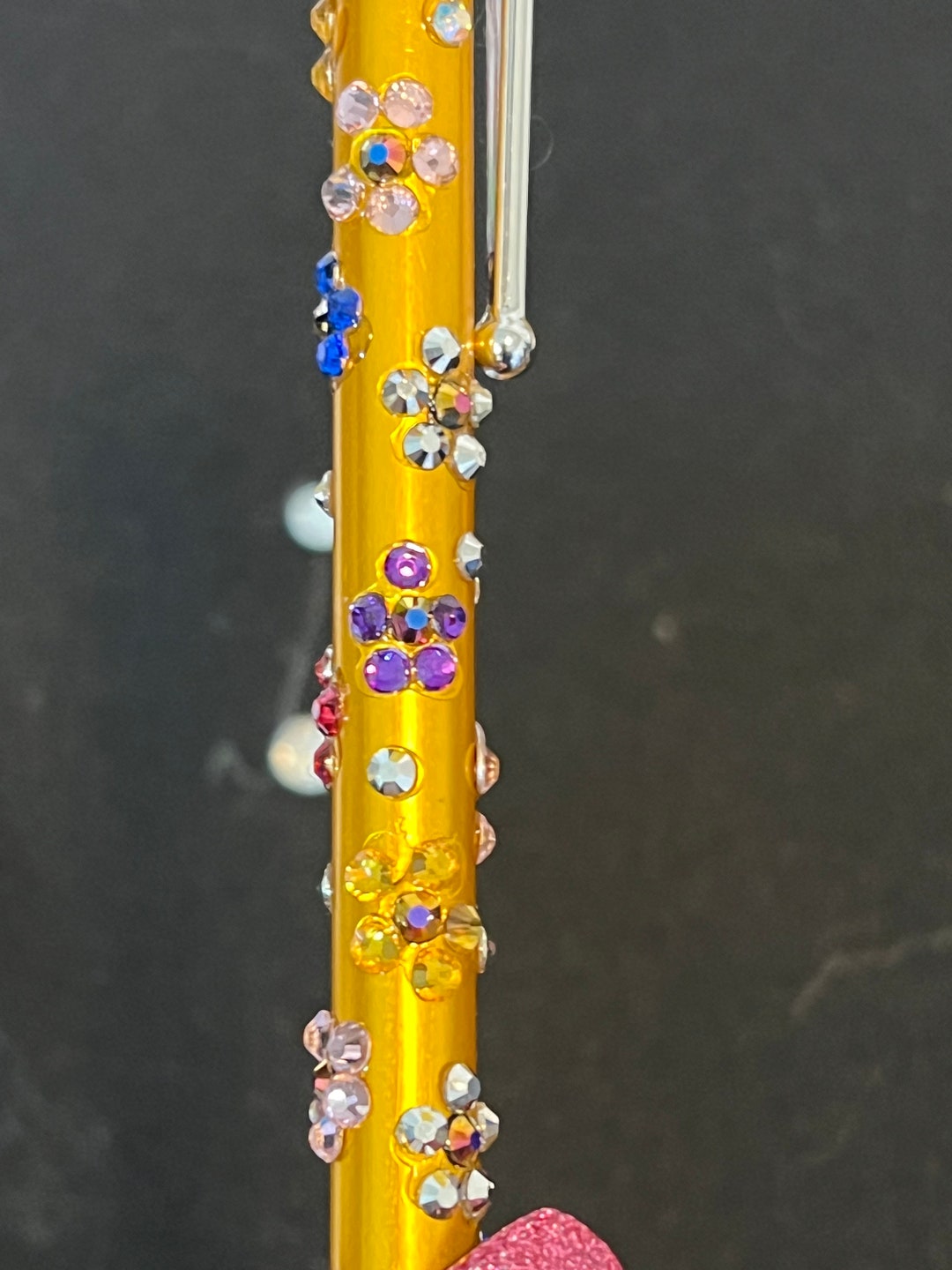 Stylus Pens With Crystal Flowers in Gold - Etsy