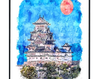 Himeji Castle Poster | Etsy