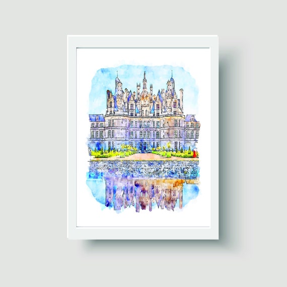 Chateau de Chambord Poster Travel Poster Art Deco Art | Etsy