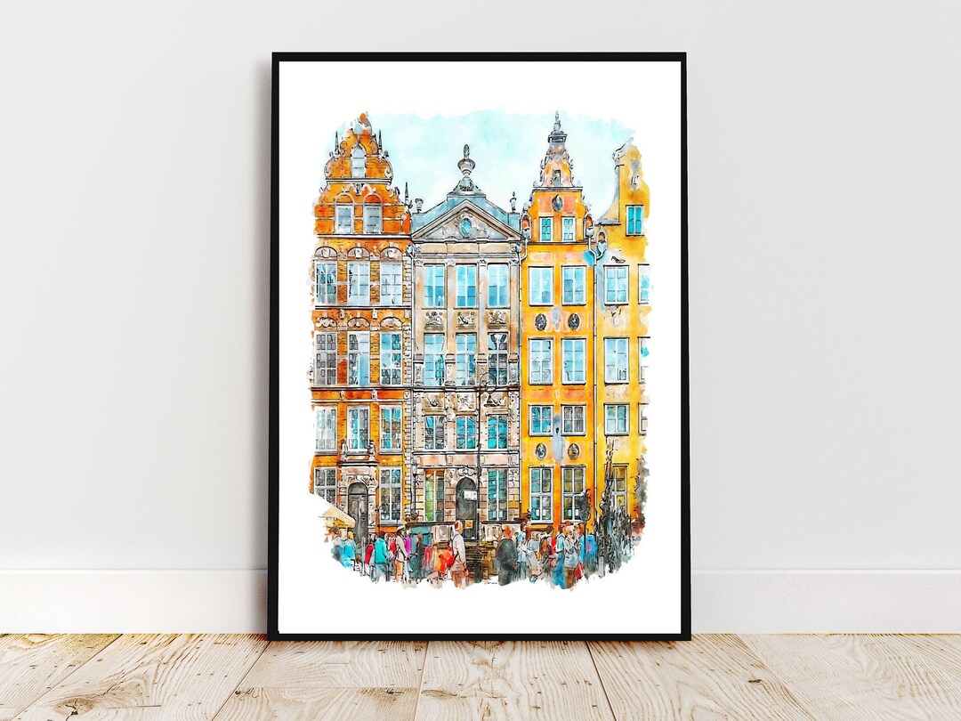 Gdansk Poland Poster Poland Art Gdansk Print Gdansk Poster Poland Wall ...