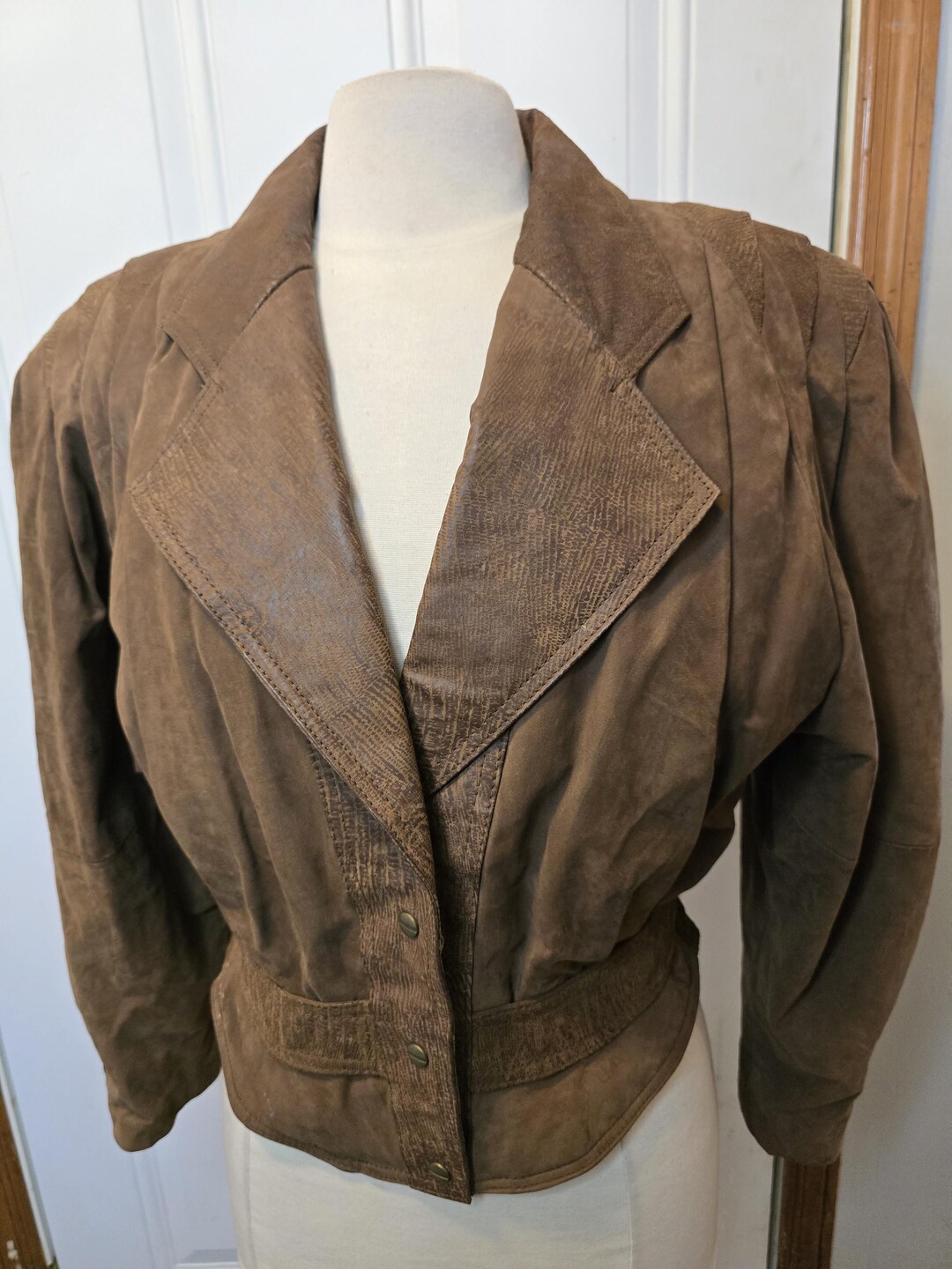 Global Identity Rugged Look Brown Leather Jacket Size Medium - Etsy
