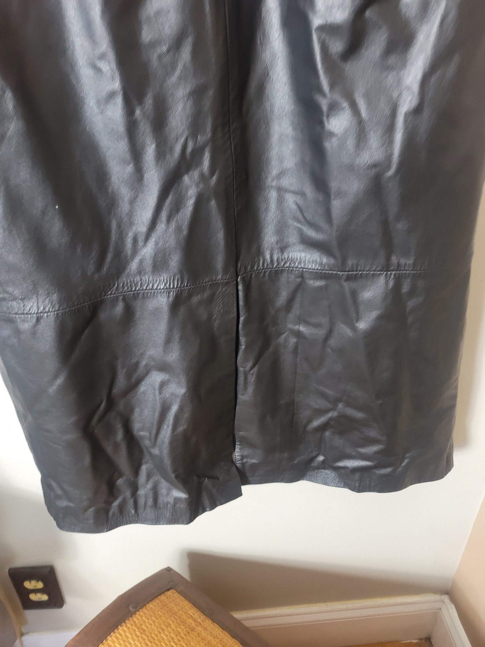 Comint Genuine Leather Long Trench Coat Size M - Etsy