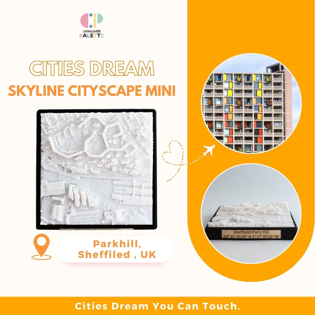 Park Hill Flat Model Handcrafted Skyline Miniature Unique British Gift ...