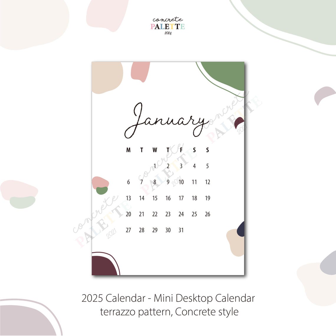 2025 【mini Printable Calendar】 - FREE 3D Holder - Minimalist and ...