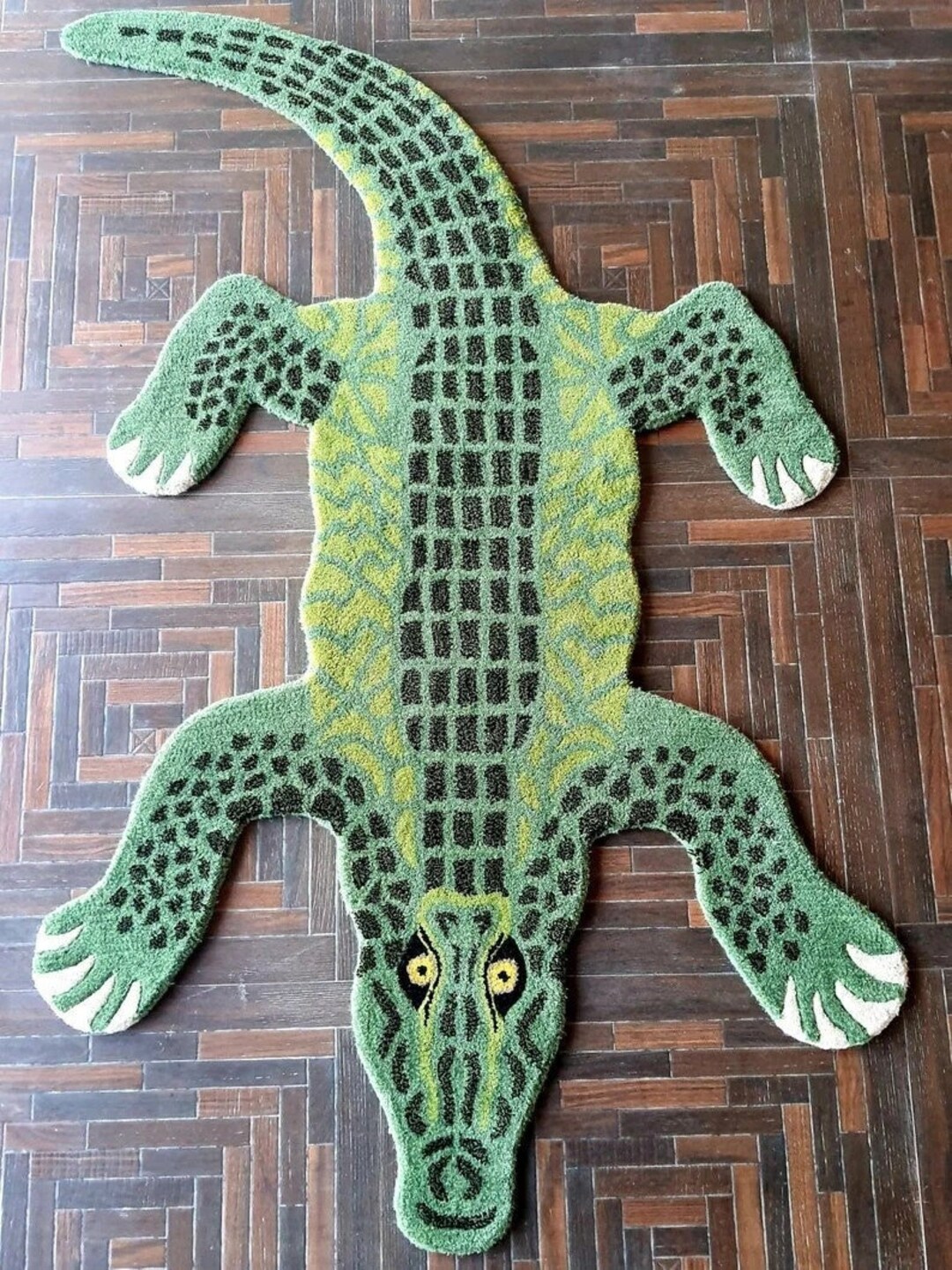 Hand Tufted Crocodile Alligator Animal Skin Rug for Living - Etsy
