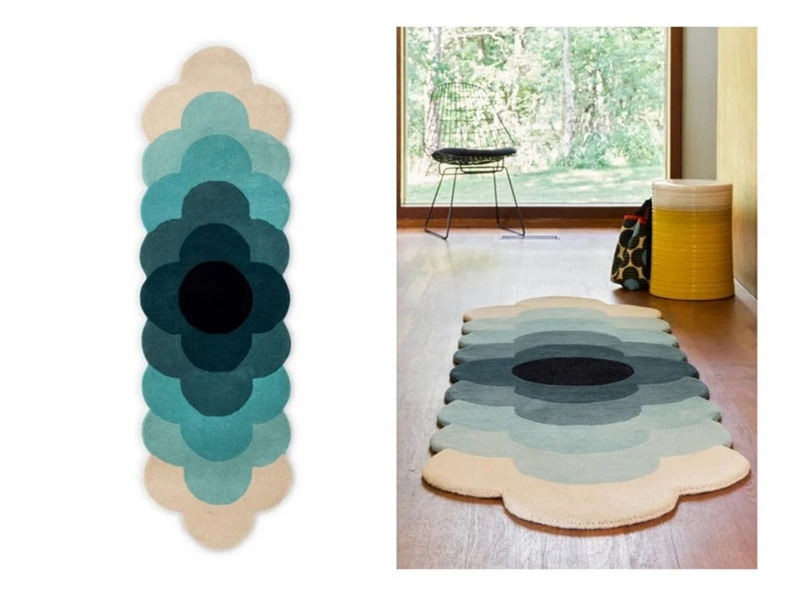 Hand Tufted Bedside Runner Rug Hand Tufted Carpet 100% Woolen - Etsy