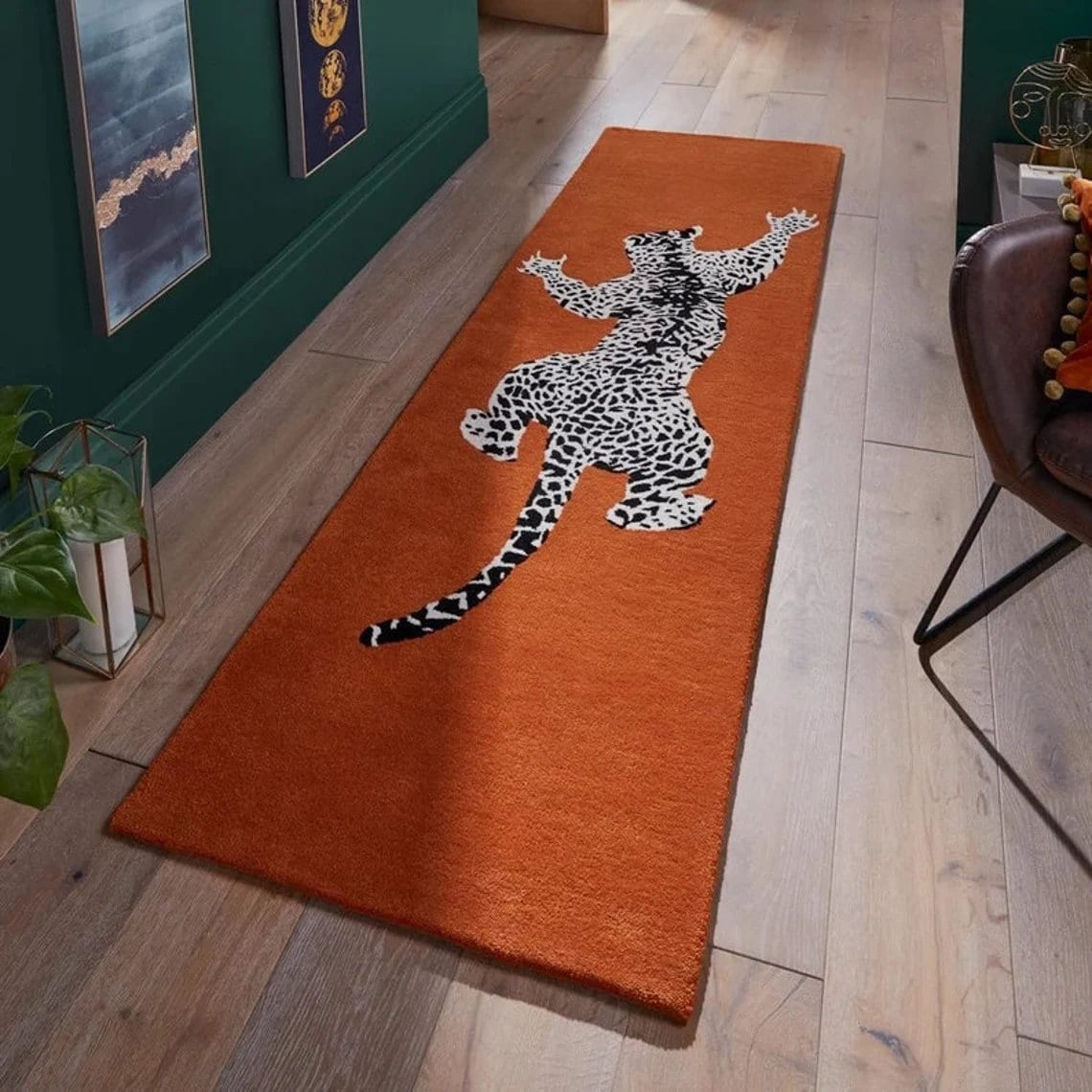 Leopard Print Runner Rug