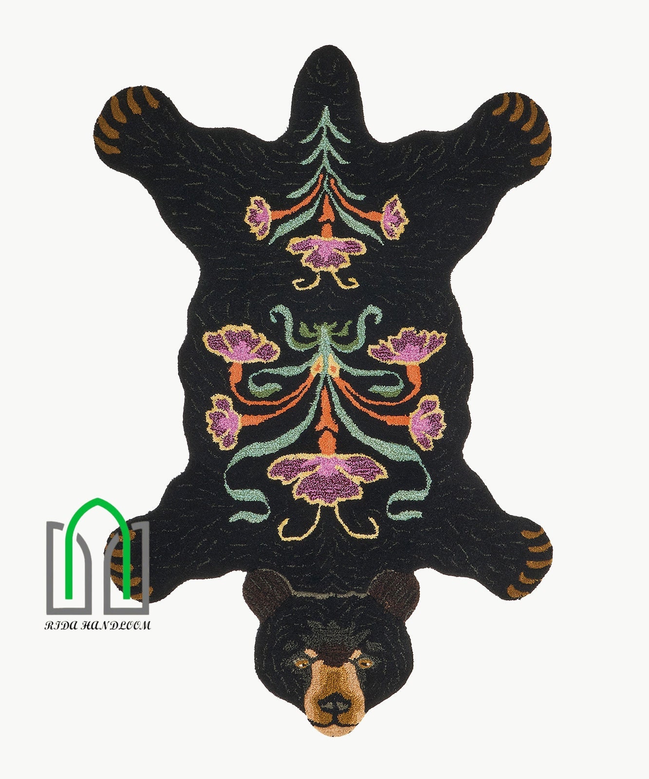 Hand Tufted Tibetan Aztec Bear Animal Skin Rug Handmade Animal - Etsy