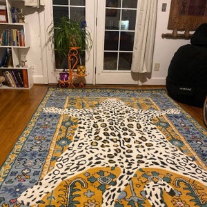 Hand Tufted Animal Skin Leopard Rug for Living Room Bedroom - Etsy