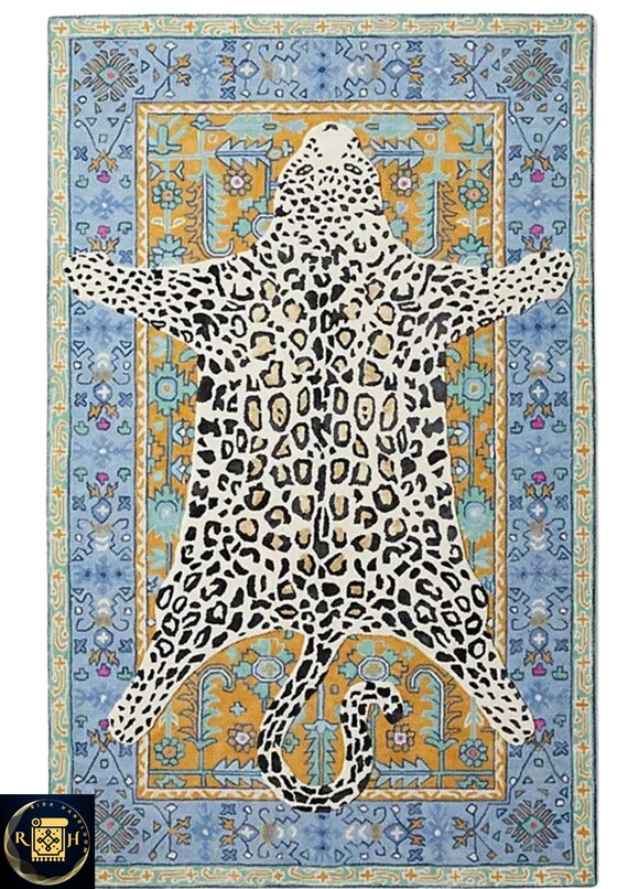 Hand Tufted Animal Skin Leopard Rug for Living Room Bedroom - Etsy