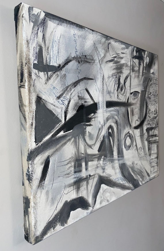 Grayscale Acrylic Painting