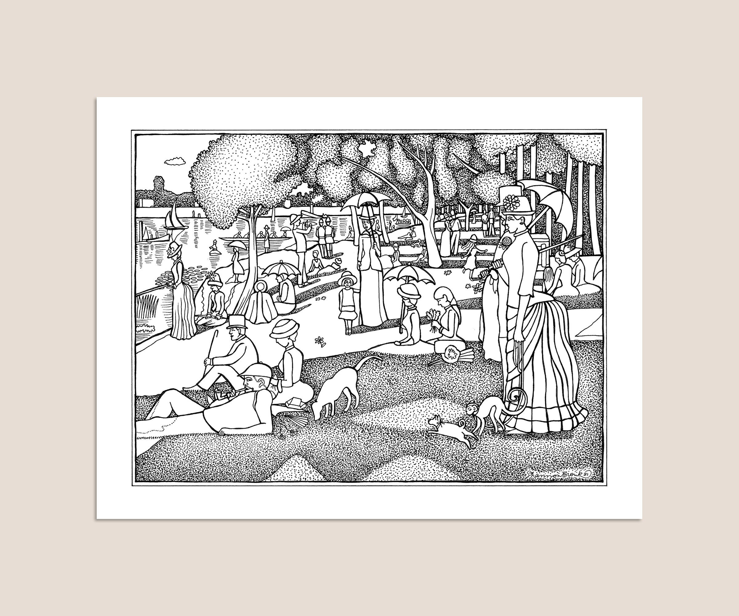 Georges Seurat Coloring Pages