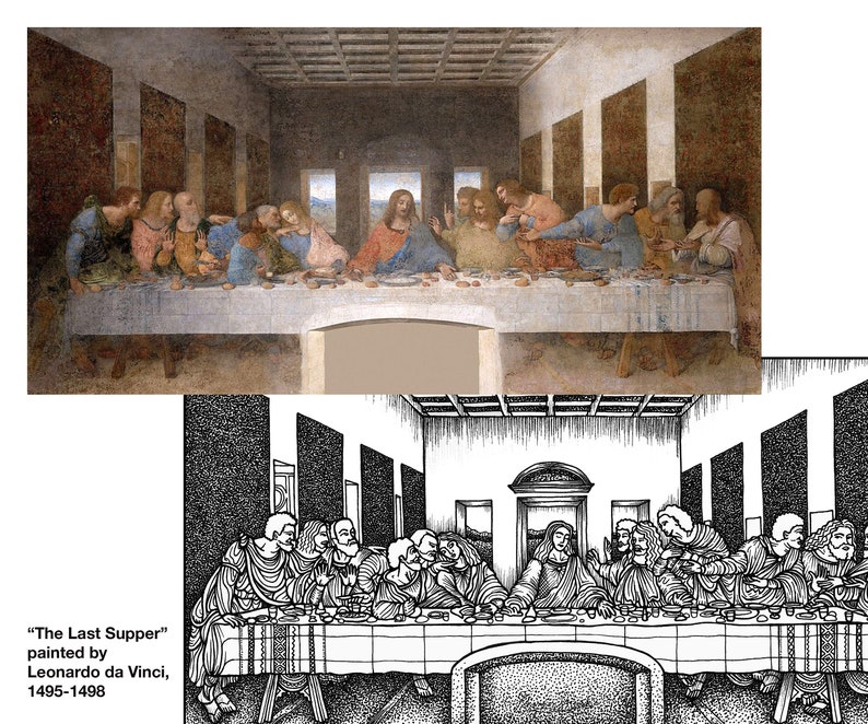 The Last Supper Leonardo Da Vinci Renaissance Famous Artist - Etsy