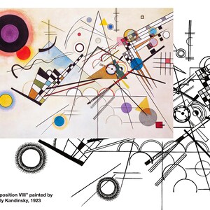 Composition VIII, Wassily Kandinsky, Famous Artist Coloring Page ...