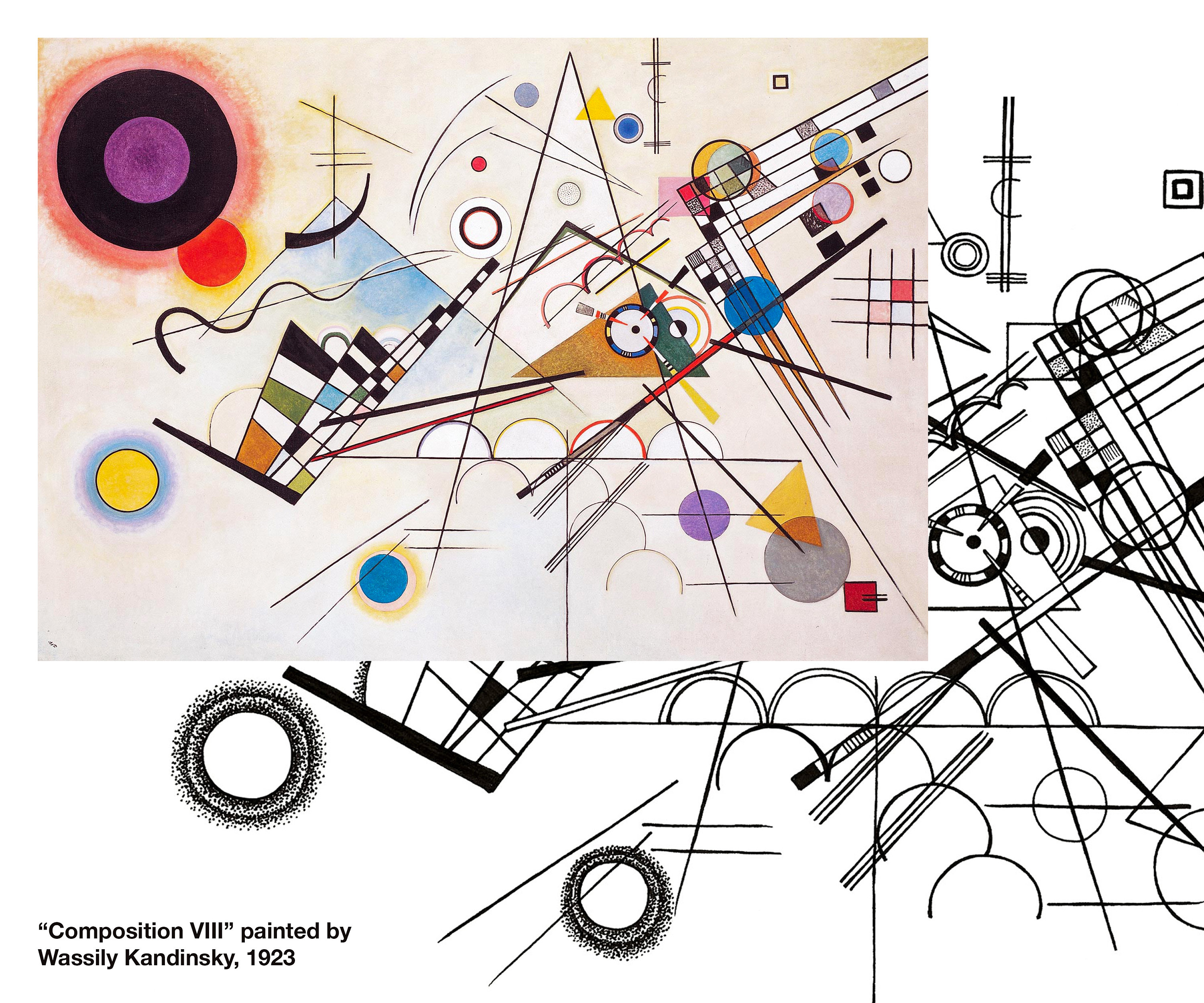 Composition VIII, Wassily Kandinsky, Famous Artist Coloring Page ...