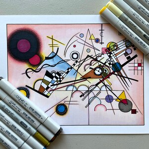 Composition VIII Wassily Kandinsky Famous Artist Coloring - Etsy
