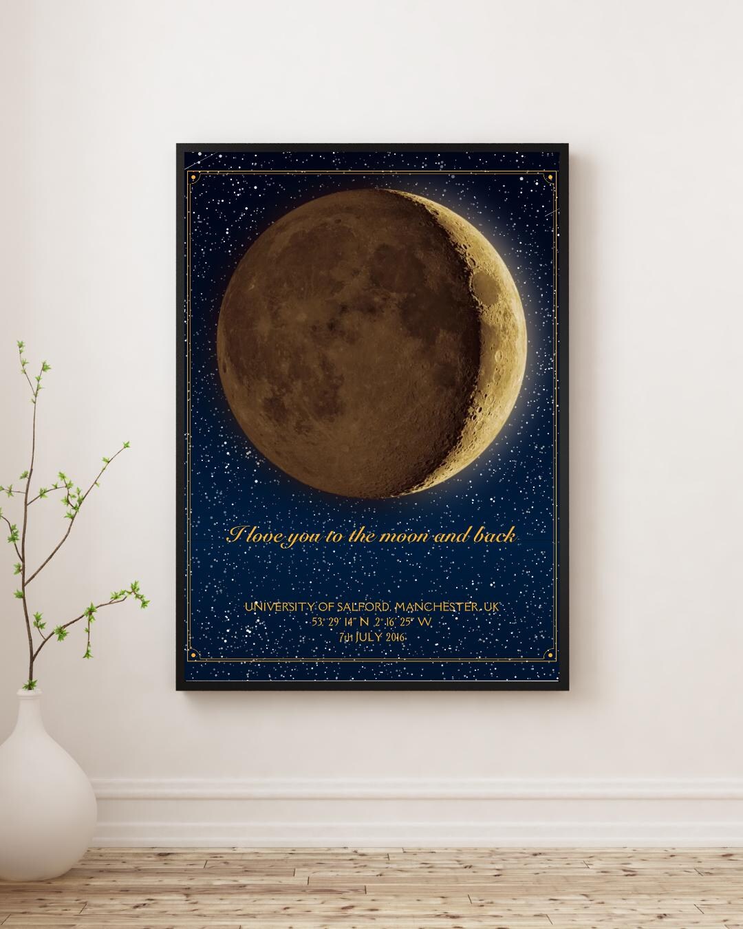Valentines Day Moon Phase Print I Love You to the Moon and Back ...