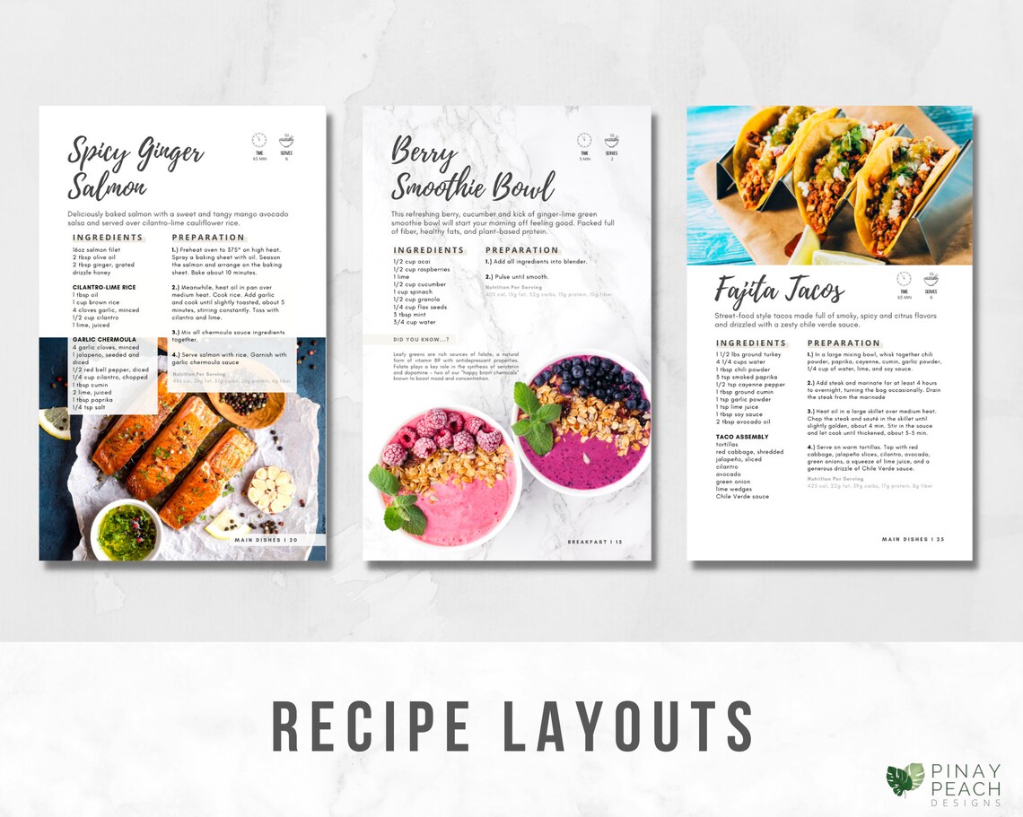 EBOOK Template | Family Cookbook Template | Recipe Book Template ...
