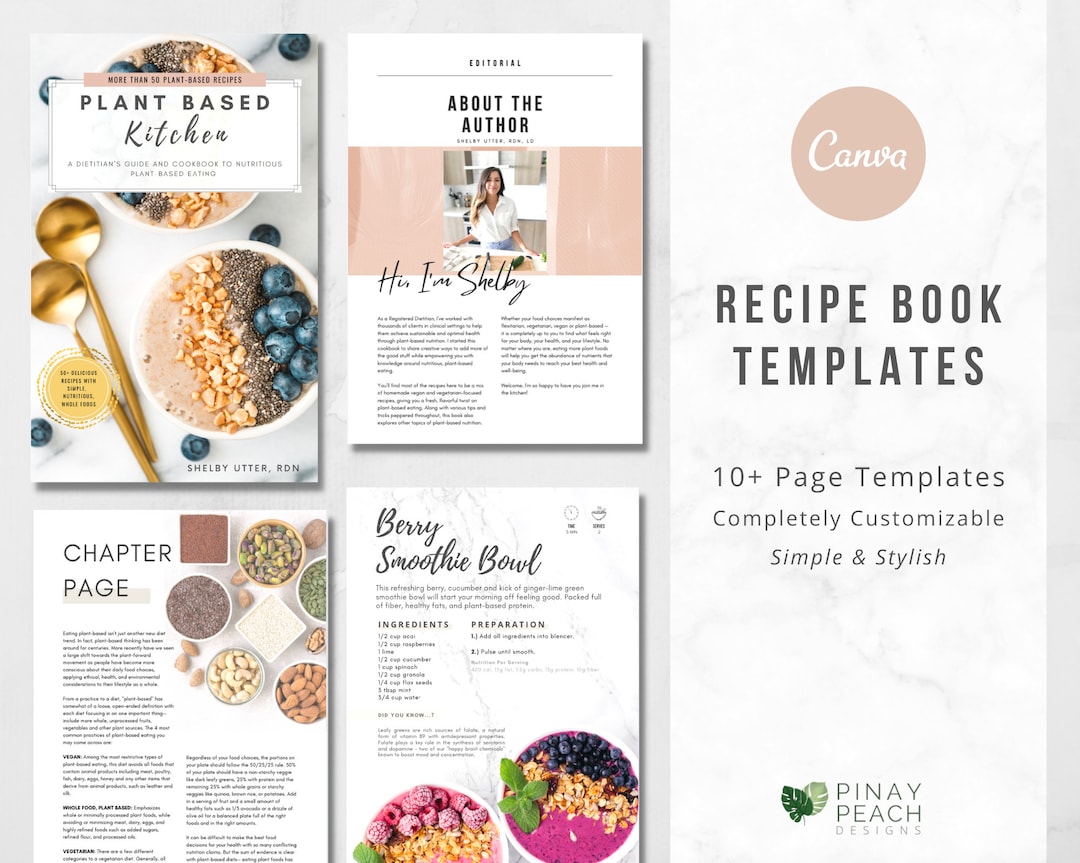 EBOOK Template | Family Cookbook Template | Recipe Book Template ...