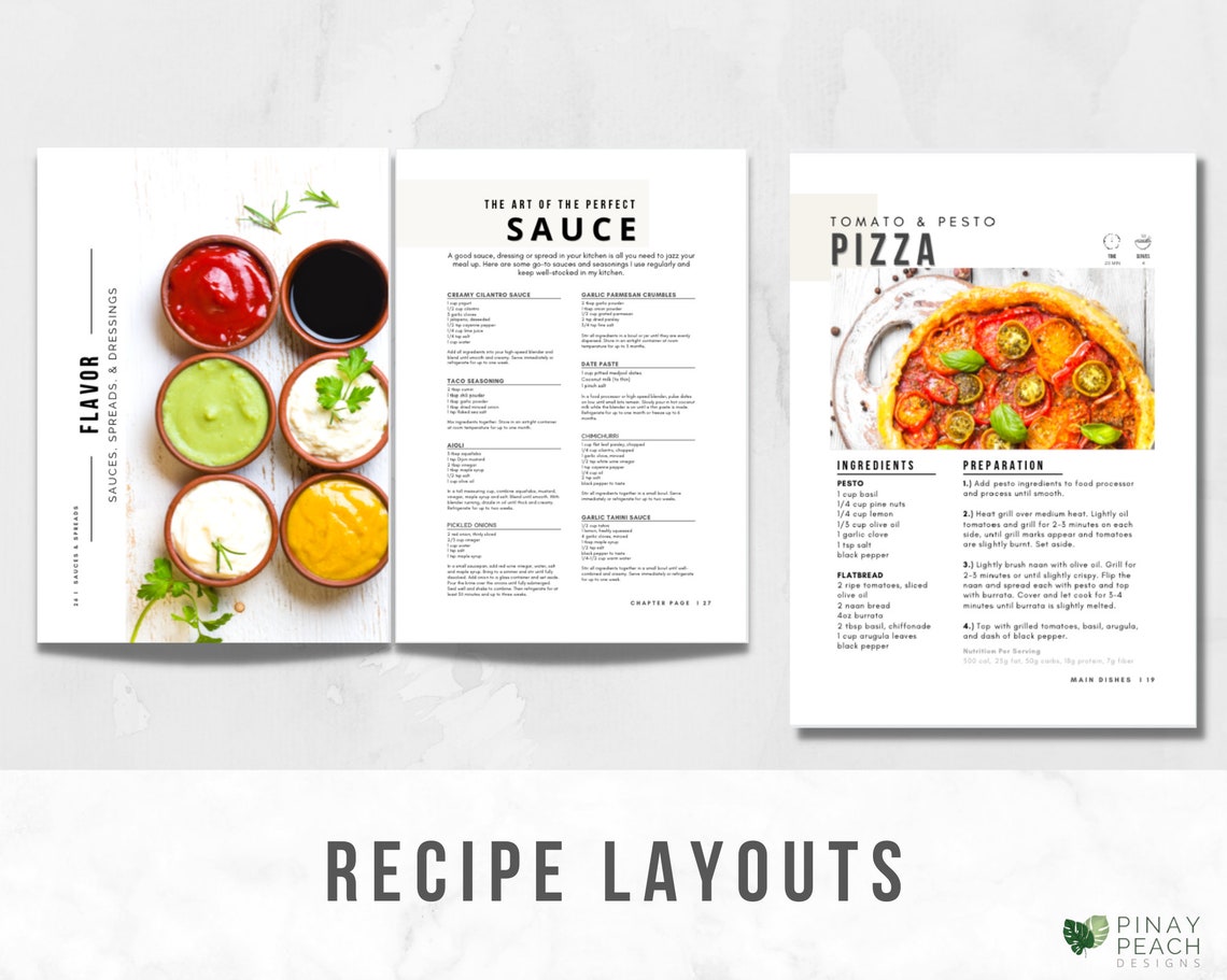 COOKBOOK Template | Family Cookbook | Recipe Book Template | Recipe ...