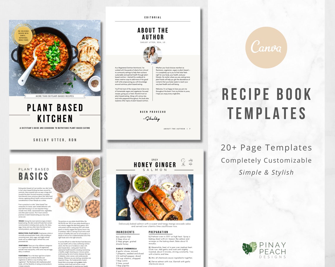 COOKBOOK Template | Family Cookbook | Recipe Book Template | Recipe ...