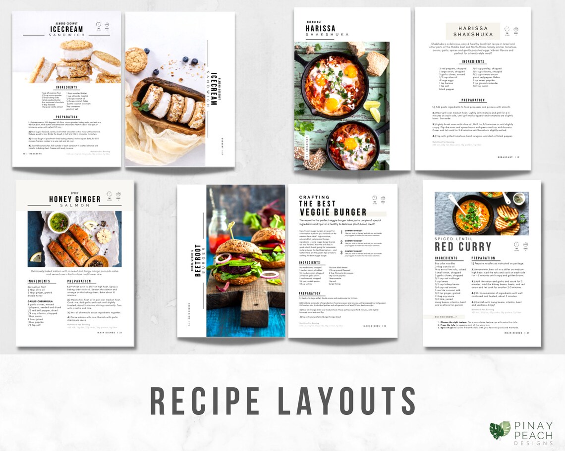 COOKBOOK Template | Family Cookbook | Recipe Book Template | Recipe ...