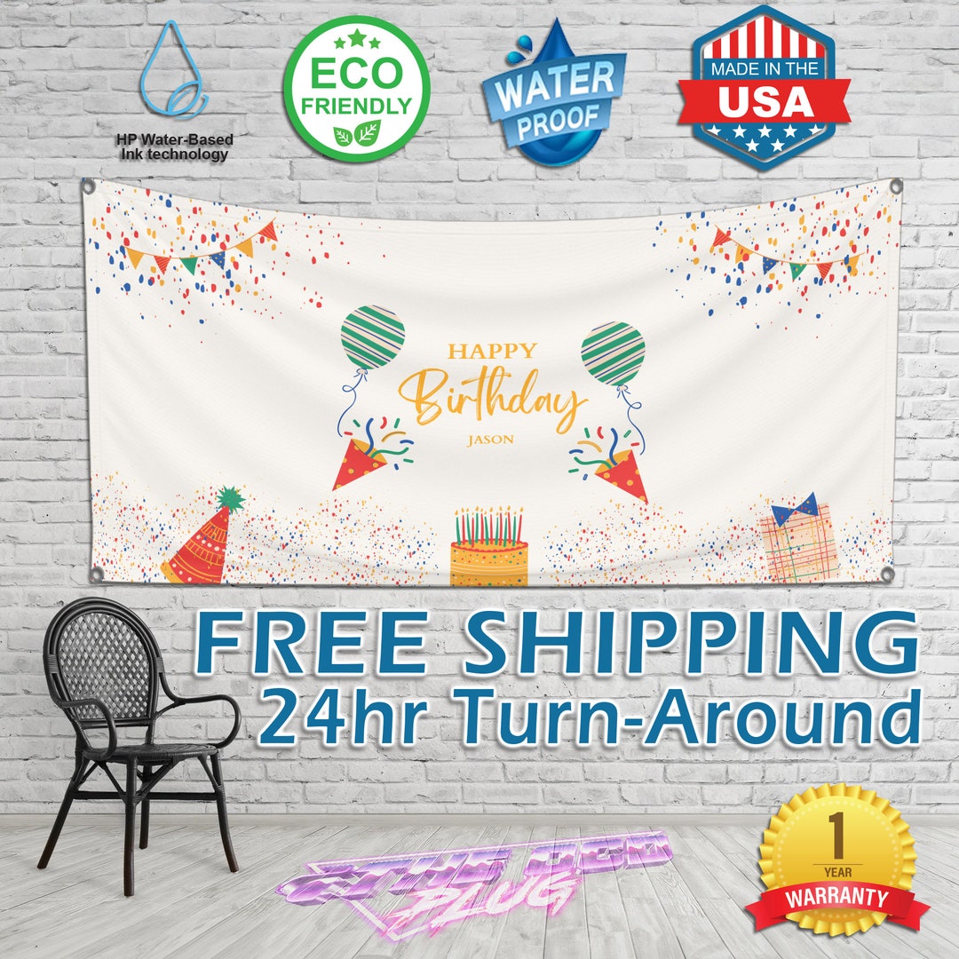 Confetti Birthday Banner, Kids Birthday, Adult Birthday, Fun Party ...