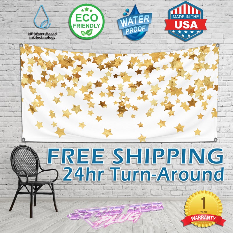 Gold Star Backdrop - Etsy