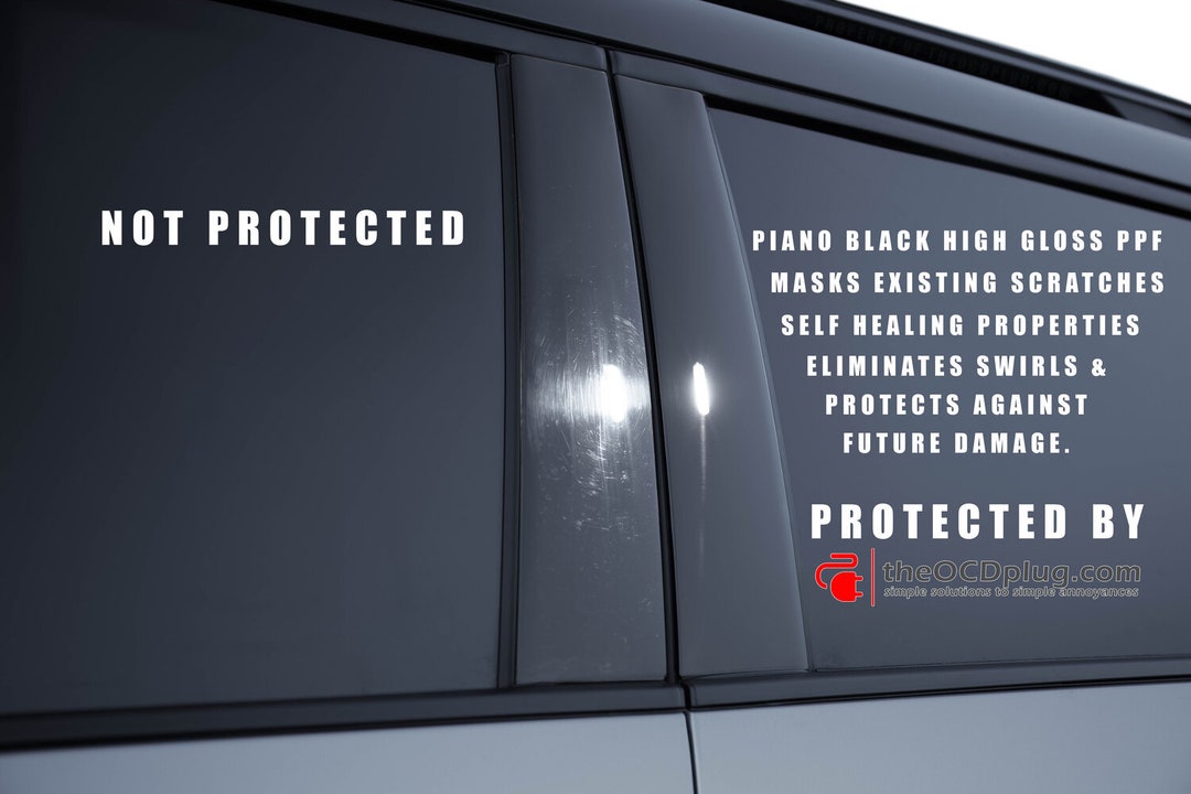 2020-2025 Ford Explorer Black PPF Pillar Protector Kit | Eliminates ...