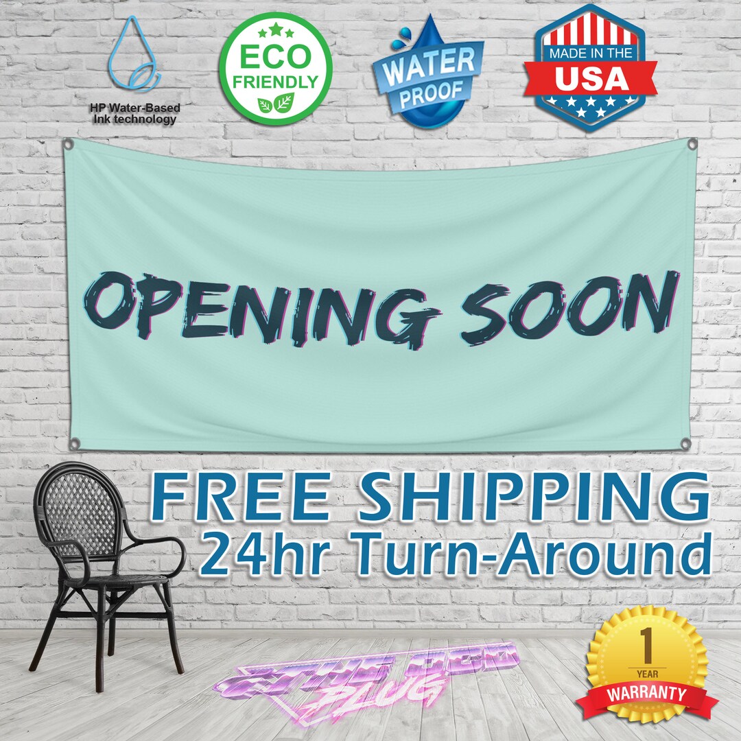 Opening Soon Banner, Advertisement, Green, Mint, Retail, Store ...