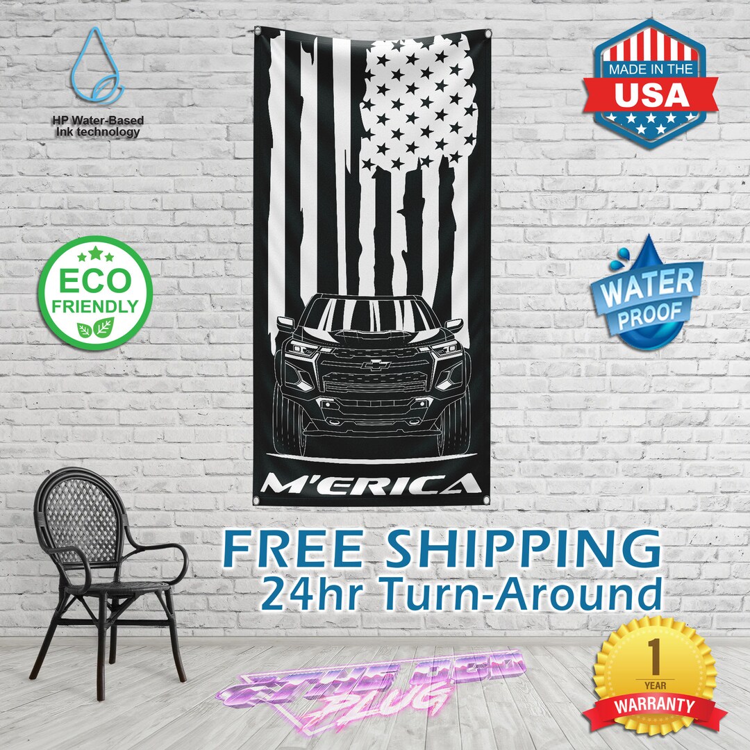 Merica Colorado Banner, Garage Art, Wall Art, Man Cave Banners, Truck ...