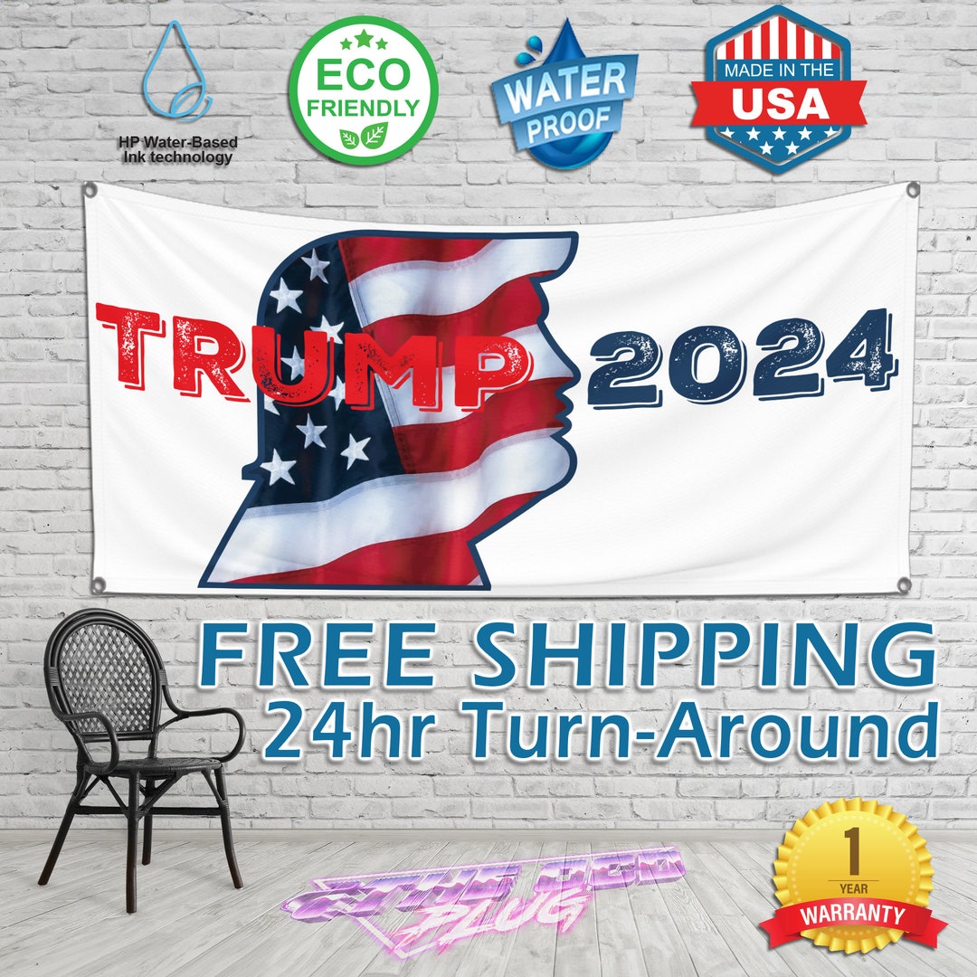 Trump 2024 Banner, Make America Great Again, Lets Go Brandon, President ...