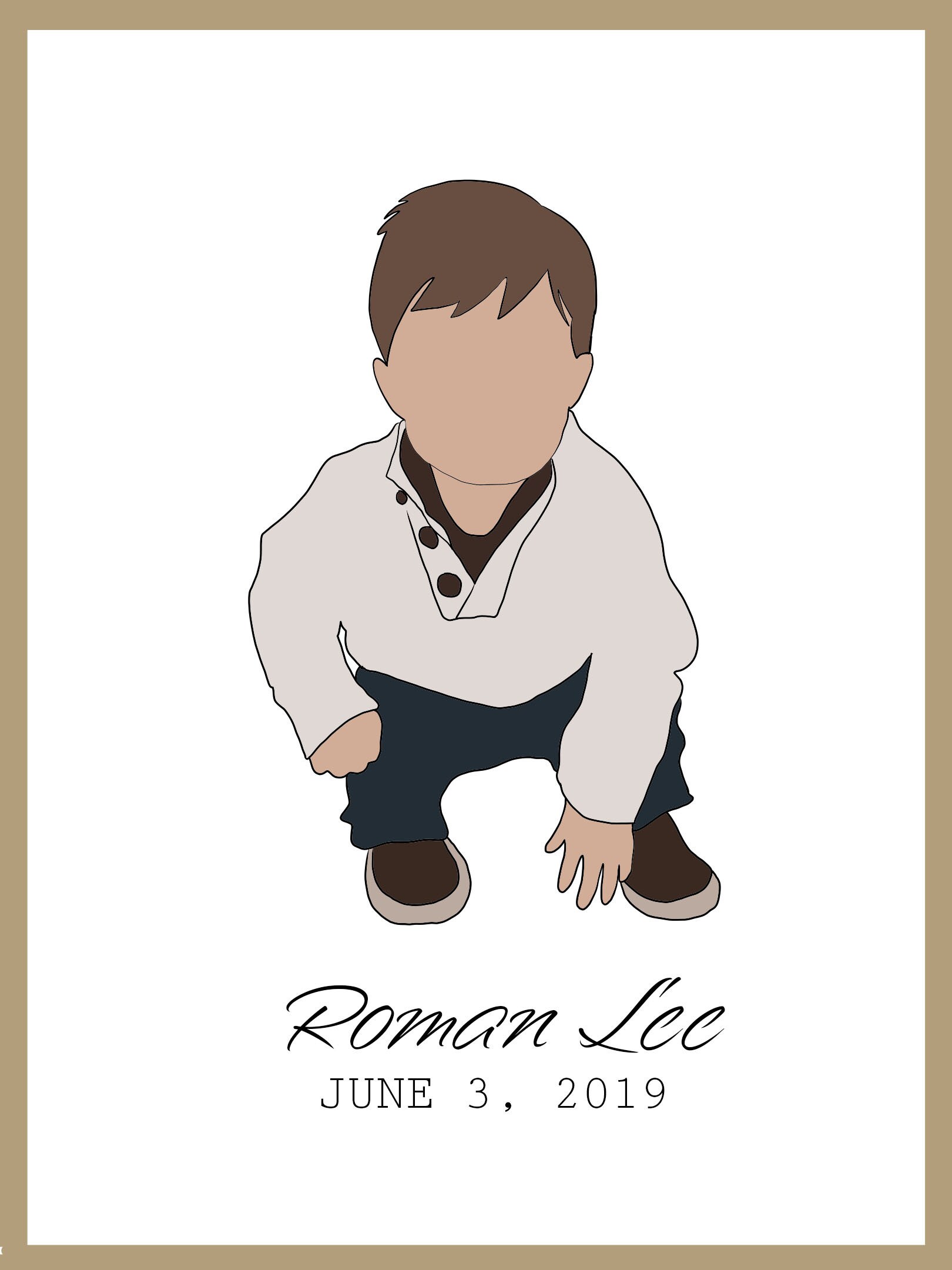 Custom Child Digital Portrait Illustration DIGITAL DOWNLOAD | Etsy