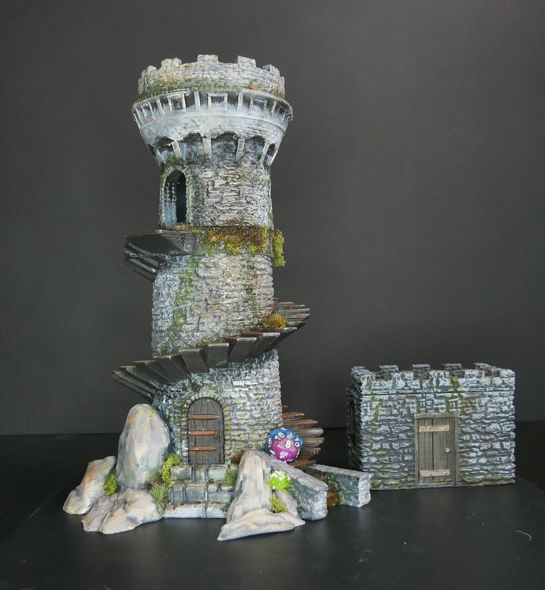 Hand Painted Tower and Guard House Terrain Buildings TTRPG RPG 5e - Etsy