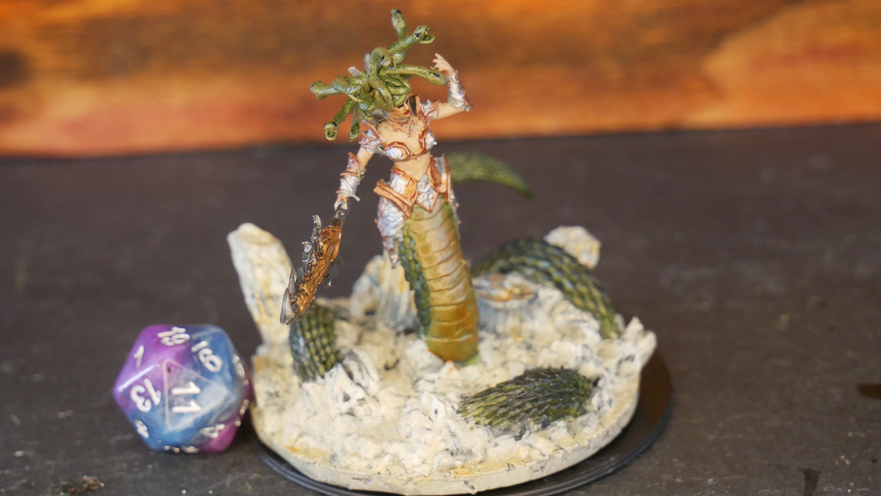 Hand-painted Greater Medusa miniature | TTRPG | DND | mini — Hawksmoor ...