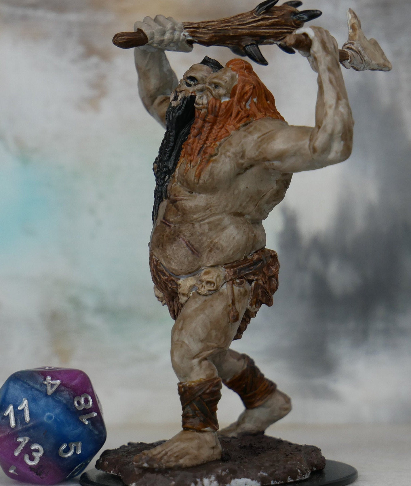 Hand Painted Savage Ettin miniature TTRPG Mini DND RPG | Etsy