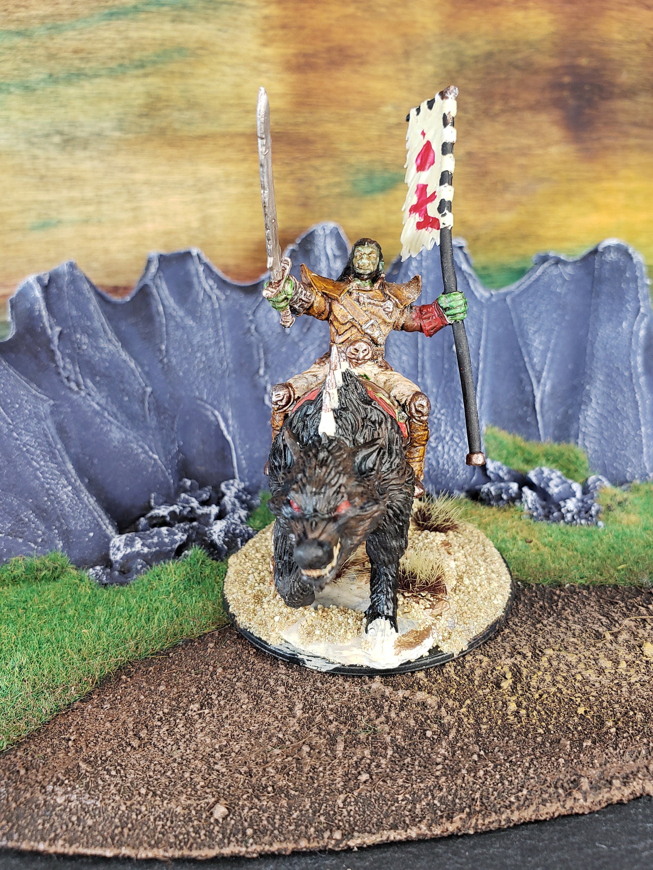 Hand-Painted Orc Warrior on Worg Miniature | TTRPG | Mini | DND | RPG ...