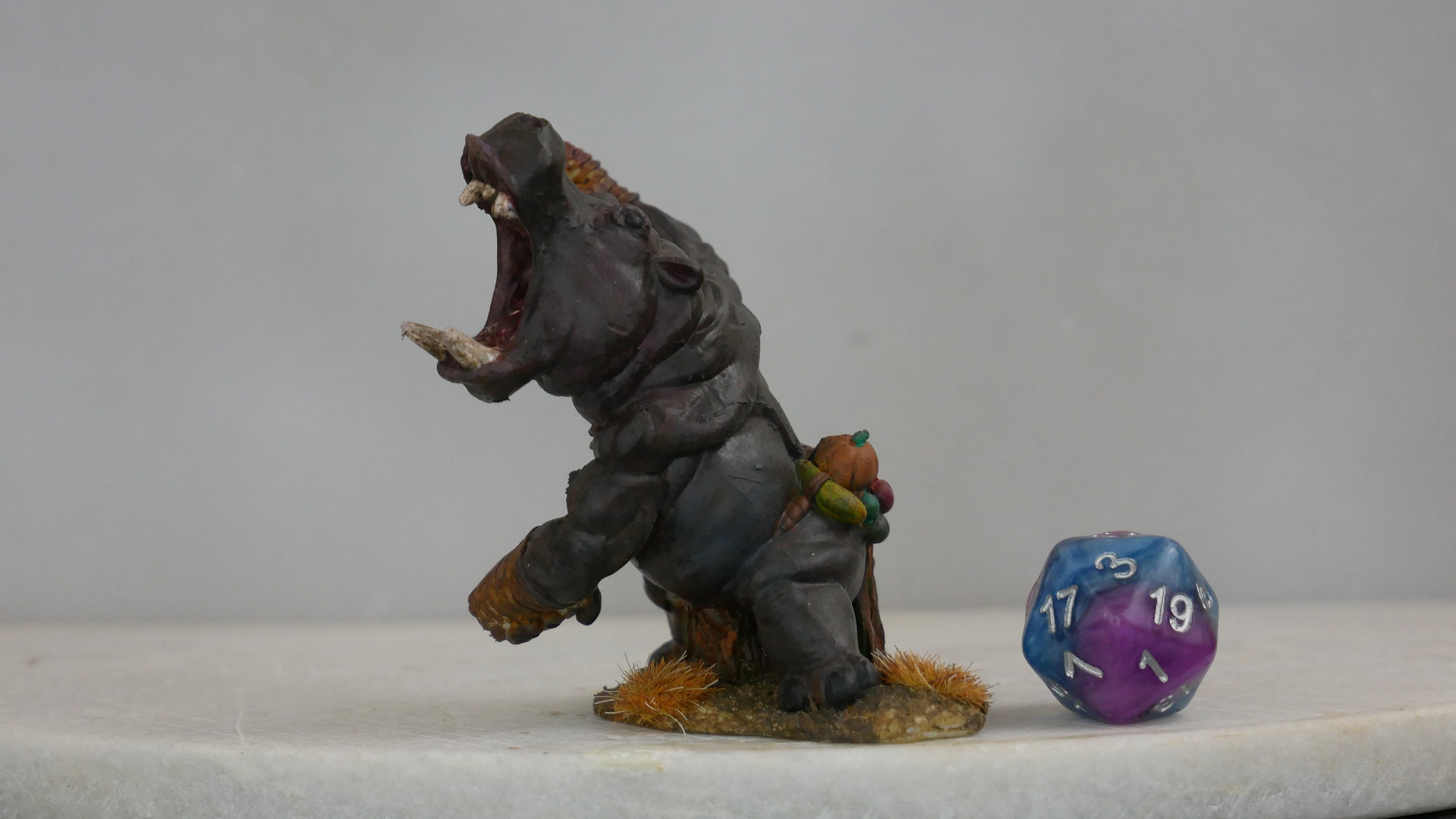 Hand painted Pugilistic Hippo Beastman miniature | TTRPG | RPG | DND ...