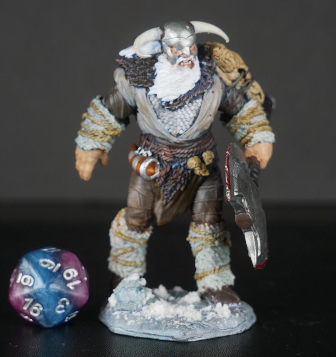 Hand Painted Frost Giant Miniature With Axe TTRPG RPG DND Pathfinder - Etsy