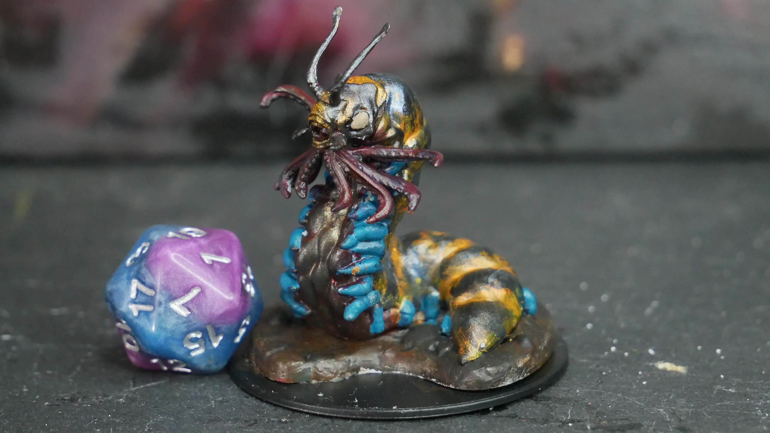 Hand-Painted Carrion Crawler Miniature | TTRPG | Mini | DND | RPG ...