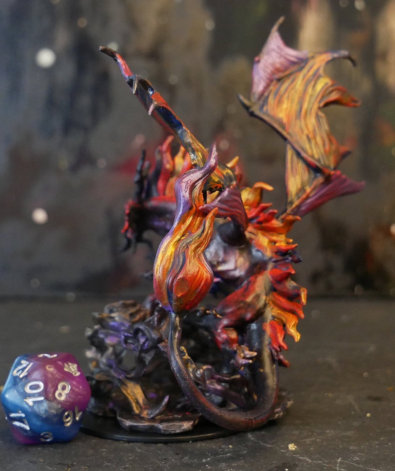 Custom-painted Deadly Nightmare Dragon Custom Coloration Miniature ...