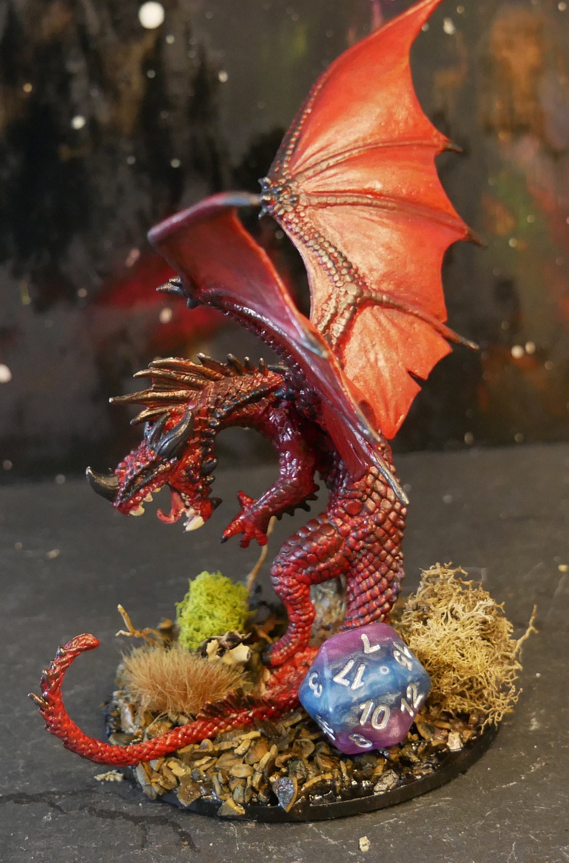 Custom-painted Rampaging Young Red Dragon Miniature | TTRPG | Mini ...