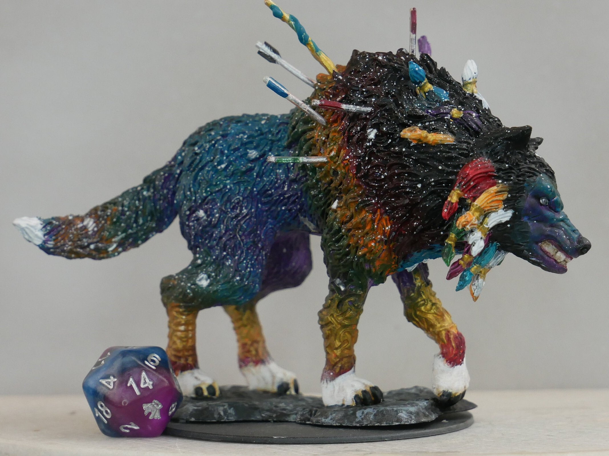 Hand painted Cosmo Wolf miniature | TTRPG | RPG | DND — Hawksmoor's ...