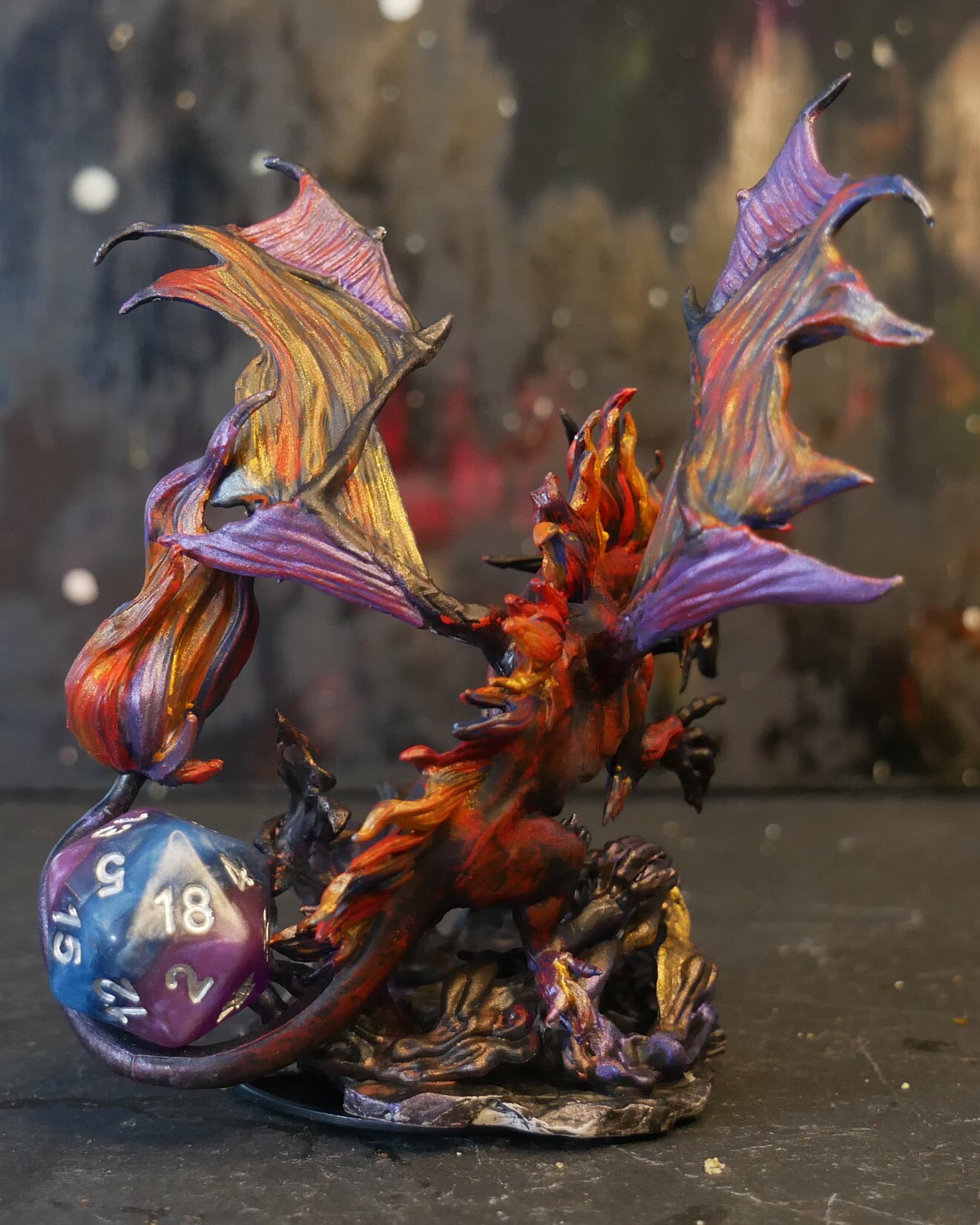 Custom-painted Deadly Nightmare Dragon Custom Coloration Miniature ...