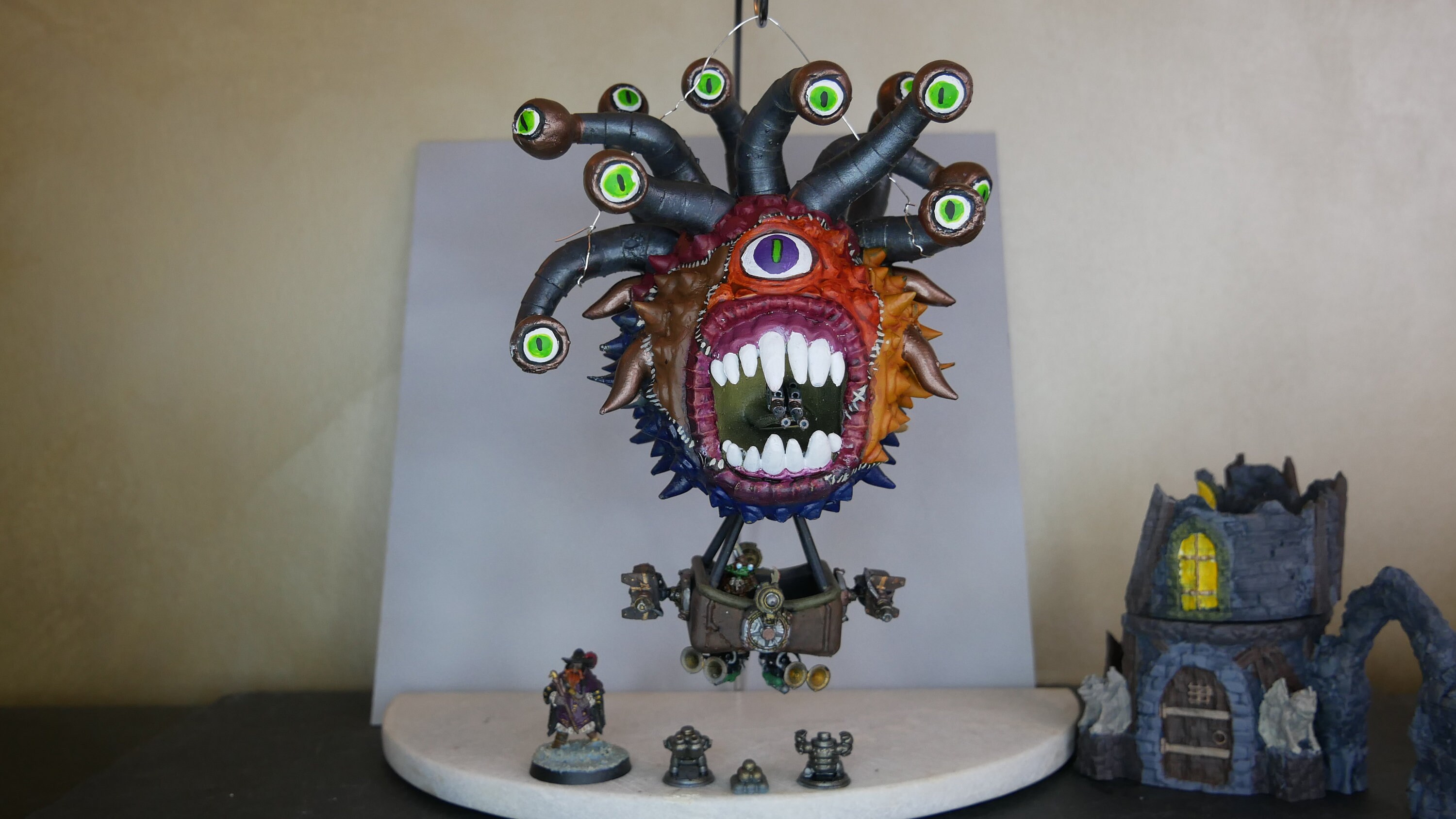 Custom painted *Commission* Beholder Balloon with Goblin Bomber | TTRPG ...