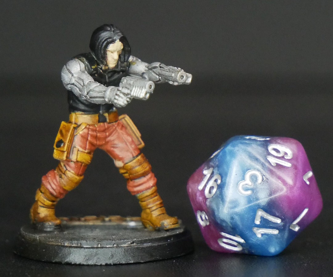 Hand Painted Cyborg Gunman Miniature | TTRPG | RPG | Scifi - Etsy