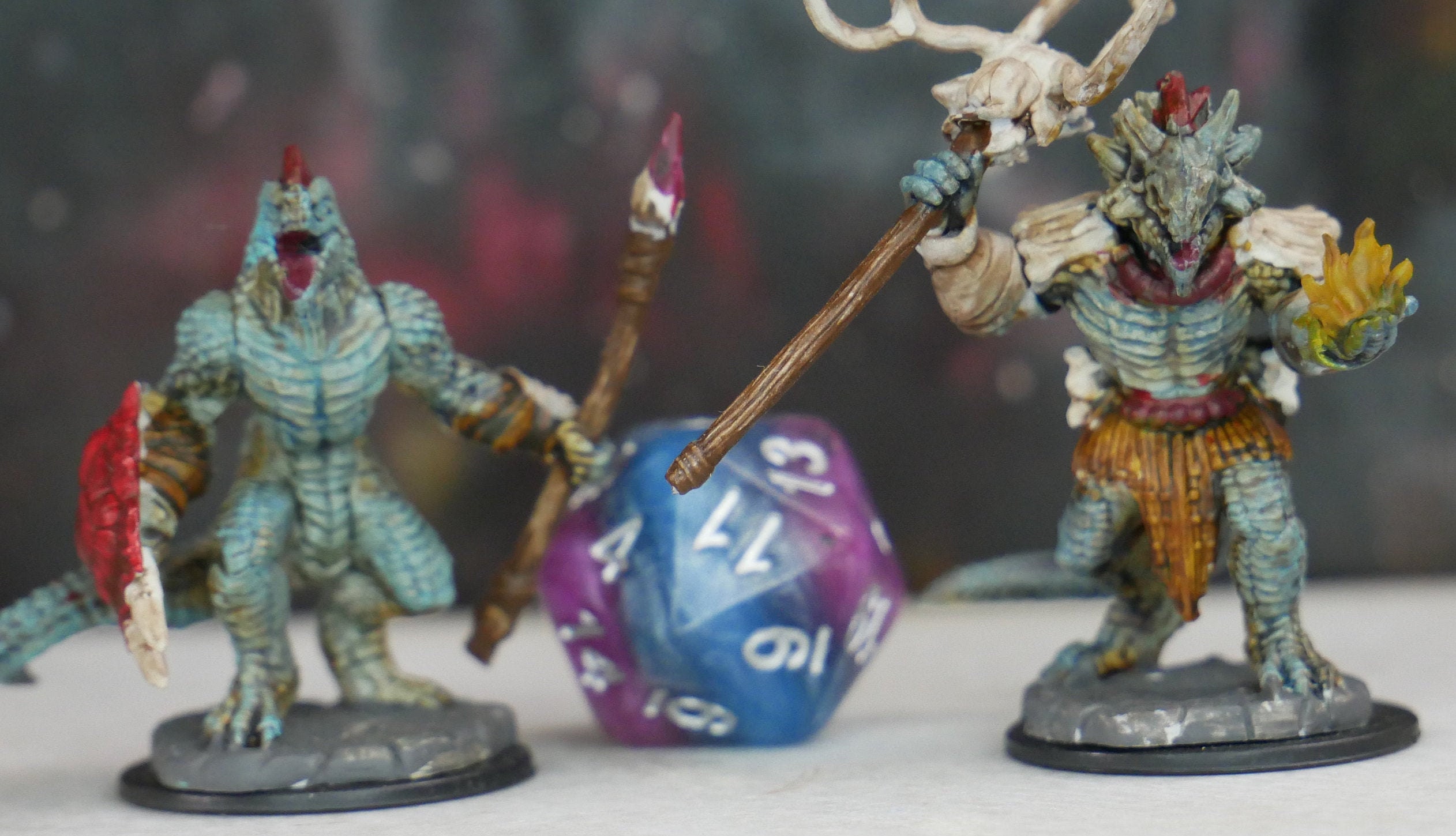 Hand Painted Savage Lizardfolk (pair) Miniature | TTRPG | Mini | DND ...